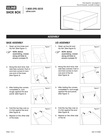 ULINE Shoe Box Installation Guide | Manualzz