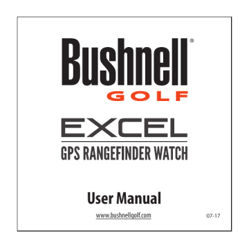 Bushnell Excel GPS Rangefinder Watch User Manual | Manualzz