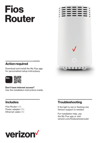 Verizon Fios Router Installation Guide | Manualzz