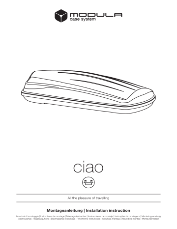 MODULA ciao 340L Gloss Black Roof Box Installation Guide | Manualzz
