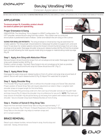 Donjoy DJO-11-0447-9 UltraSling PRO Arm Sling Instructions | Manualzz
