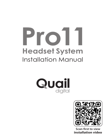 Quail Pro11 Headset System Installation Guide | Manualzz