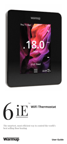 Warmup 6iE WiFi Thermostat User Guide | Manualzz