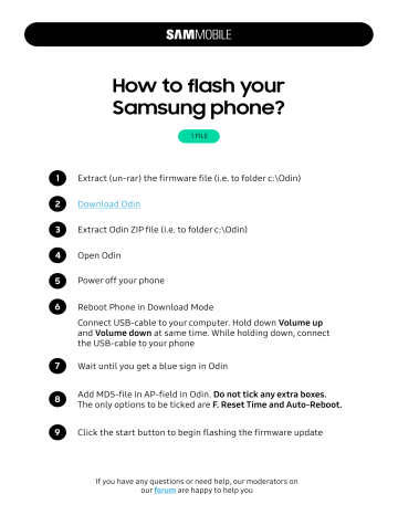 SAMMOBILE How to flash your Samsung phone? User Manual | Manualzz