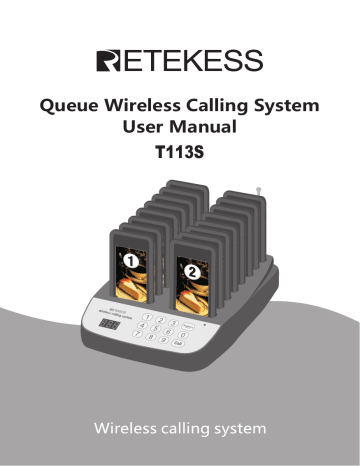 RETEKESS T113S Queue Wireless Calling System User Manual | Manualzz