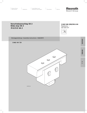 Bosch Rexroth 3842546209 Slide stop VA 2 Manual | Manualzz