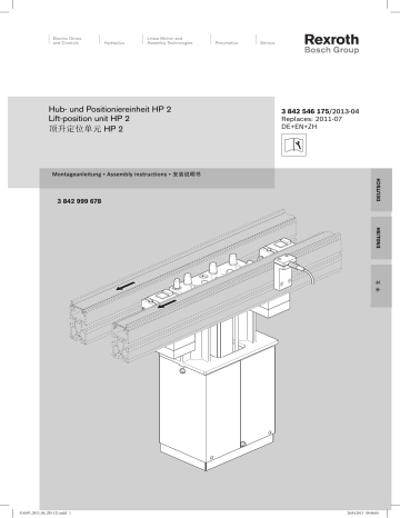Bosch Rexroth 3842546175 Lift-position unit HP 2 Manual | Manualzz