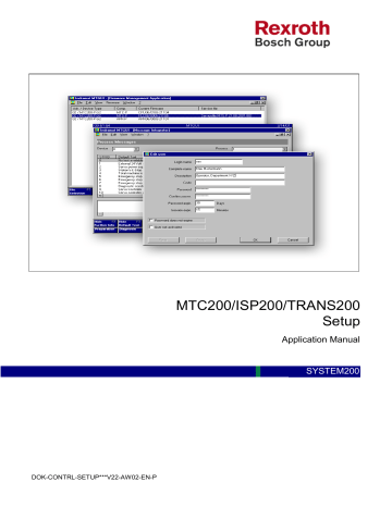 Bosch Rexroth R911294490 MTC200/ISP200/TRANS200 Setup Manual | Manualzz