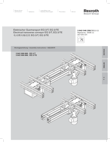 Bosch Rexroth 3842546258 Electrical transverse conveyor EQ 2/T Manual ...