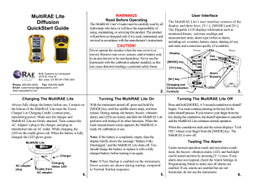Honeywell MultiRAE Quick Start Guide | Manualzz