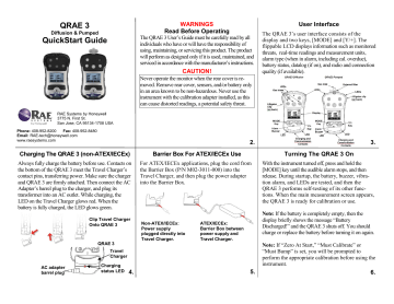 Honeywell QRAE 3 Quick Start Guide | Manualzz