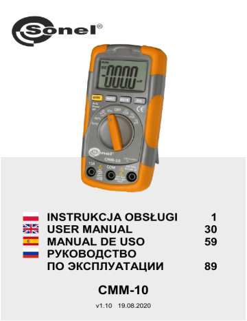 Sonel CMM-10 Multimeter Manual de usuario | Manualzz