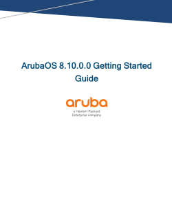 Aruba 9240 - Getting Started, Getting started guide, Reference guide ...