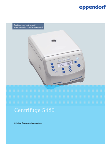 Eppendorf Centrifuge 5420 Original Operating Instructions | Manualzz