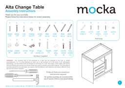 Mocka Alta Change Table - Assembly Instructions
