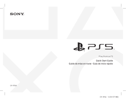 Playstation PS5 - Quick start Guide, User Guide, User manual | manualzz.com