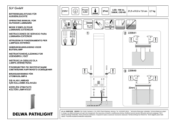 SLV 232201 DELWA PATHLIGHT 60 Bedienungsanleitung | Manualzz