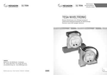 Tesa Technology NIVELTRONIC User Manual | Manualzz