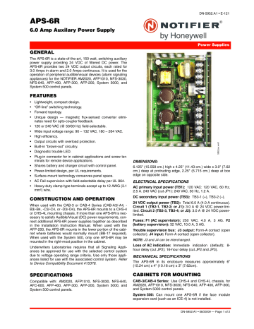Notifier APS-6R Data Sheet | Manualzz
