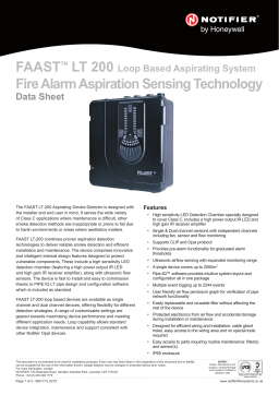 Notifier NFXI-ASD12-HS - Data Sheet, Specification, User Guide