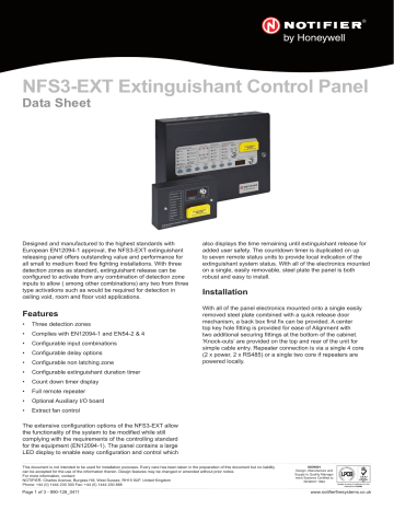 Notifier NFS-10LU Data Sheet | Manualzz