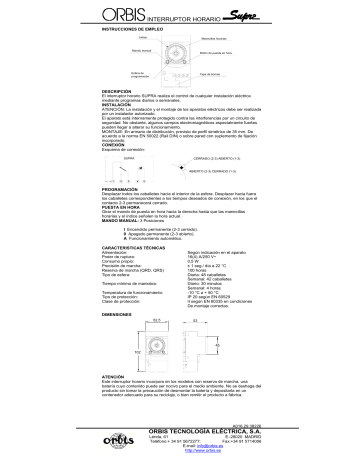 Orbis SUPRA User Manual | Manualzz