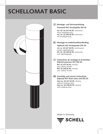 Schell 02 248 06 99 Exposed WC flush valve SCHELLOMAT Basic SV, DN 20 Benutzerhandbuch | Manualzz