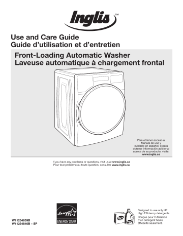 Inglis IFW5900HW4 WASHER Owner's Manual | Manualzz