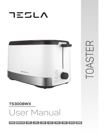 Tesla TS300BWX Toaster Ръководство за употреба | Manualzz