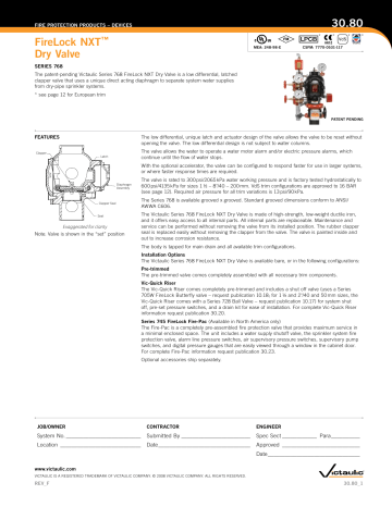 Victaulic S040768400 Series 768 4 in. Dry Check Valve Specification ...