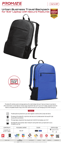 Promate Alpha-BP Datasheet | Manualzz