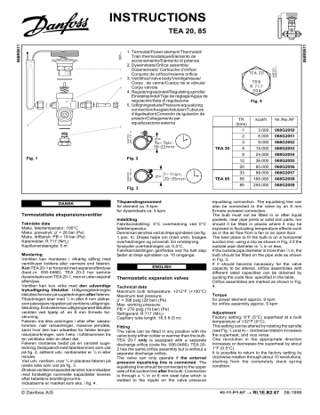 Danfoss TEA 85-33 20, 85 Installation Guide | Manualzz