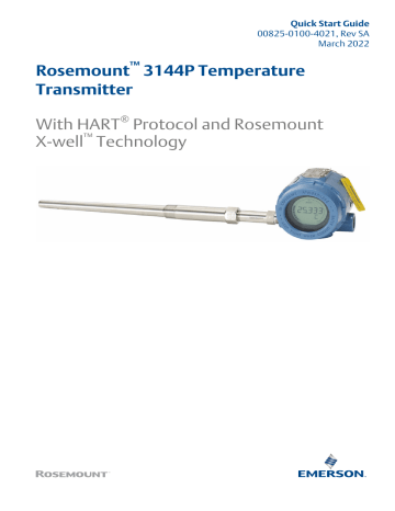 Rosemount 3144P Temperature Transmitter Quick Start Guide | Manualzz