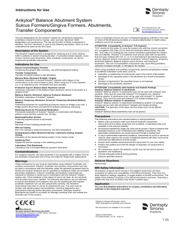 Dentsply Sirona IMP-IFU-Ankylos-Balance-Abutment-System-Sulcus-Formers ...