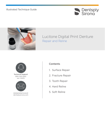 Dentsply Sirona Repair & Reline Guide Instructions for use | Manualzz