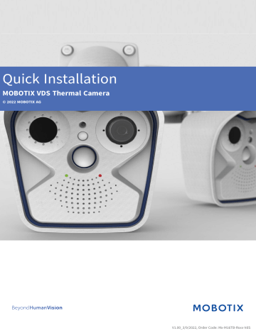 Mobotix VDS Thermal Camera M16BTR-VdS Installation Guide | Manualzz