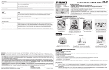 Brinks 7150B 180-Degree Motion Activated Security Light Instructions ...