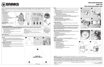 Brinks 7252 Dusk To Dawn Activated Security Light Instructions | Manualzz