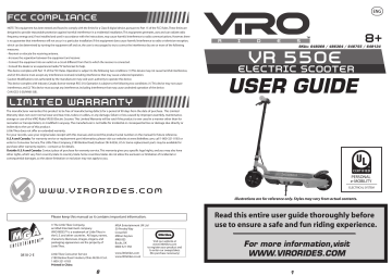 VIRO Rides VR 550E Electric Scooter Owner's Manual | Manualzz