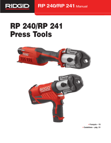RIDGID RP 241 Press Tool Operator's Manual | Manualzz