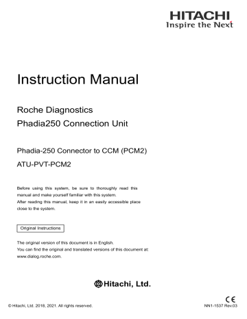 Roche cobas Connection Module CCM Operators Manual | Manualzz