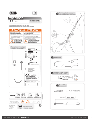 Petzl TREESBEE ユーザーマニュアル | Manualzz