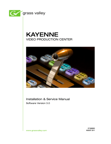 Grass Valley Kayenne Installation & Service Manual | Manualzz