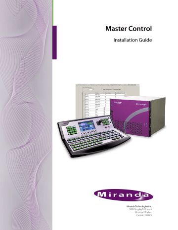 Grass Valley iMC Master Control Installation Guide | Manualzz