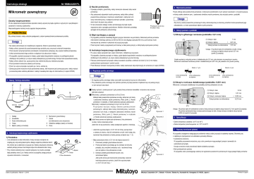 Mitutoyo 264-016-10 Digimatic Input Tool USB Instrukcja obsługi | Manualzz