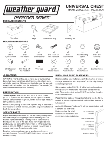 Weather Guard 300401-53-01 Universal Chest Box 50 x 19.6 x 19.3 Black ...