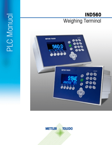 Mettler Toledo IND560 PLC Operating Instruction | Manualzz