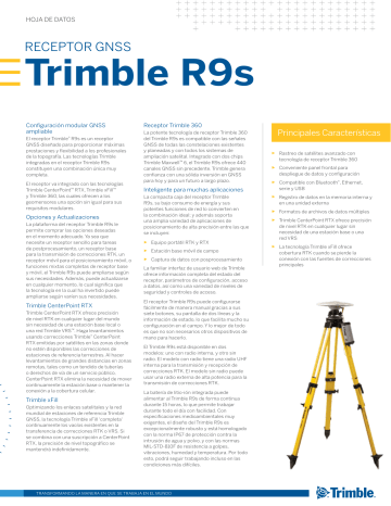 TRIMBLE R9s GNSS Receiver Ficha de datos | Manualzz