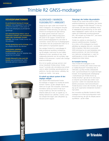 TRIMBLE R2 GNSS Receiver Blad | Manualzz