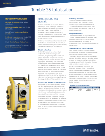 TRIMBLE S5 Total Station Blad | Manualzz